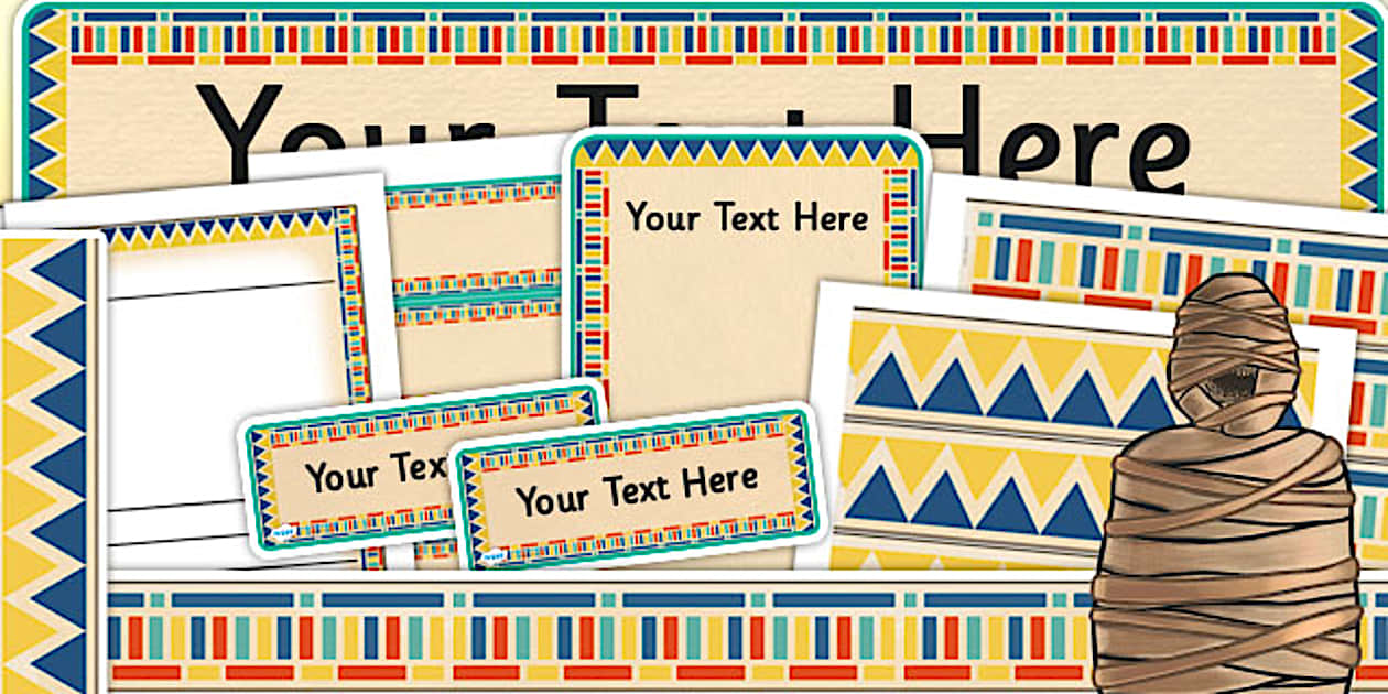 Ancient Egyptian Themed Display Template Pack (teacher made)