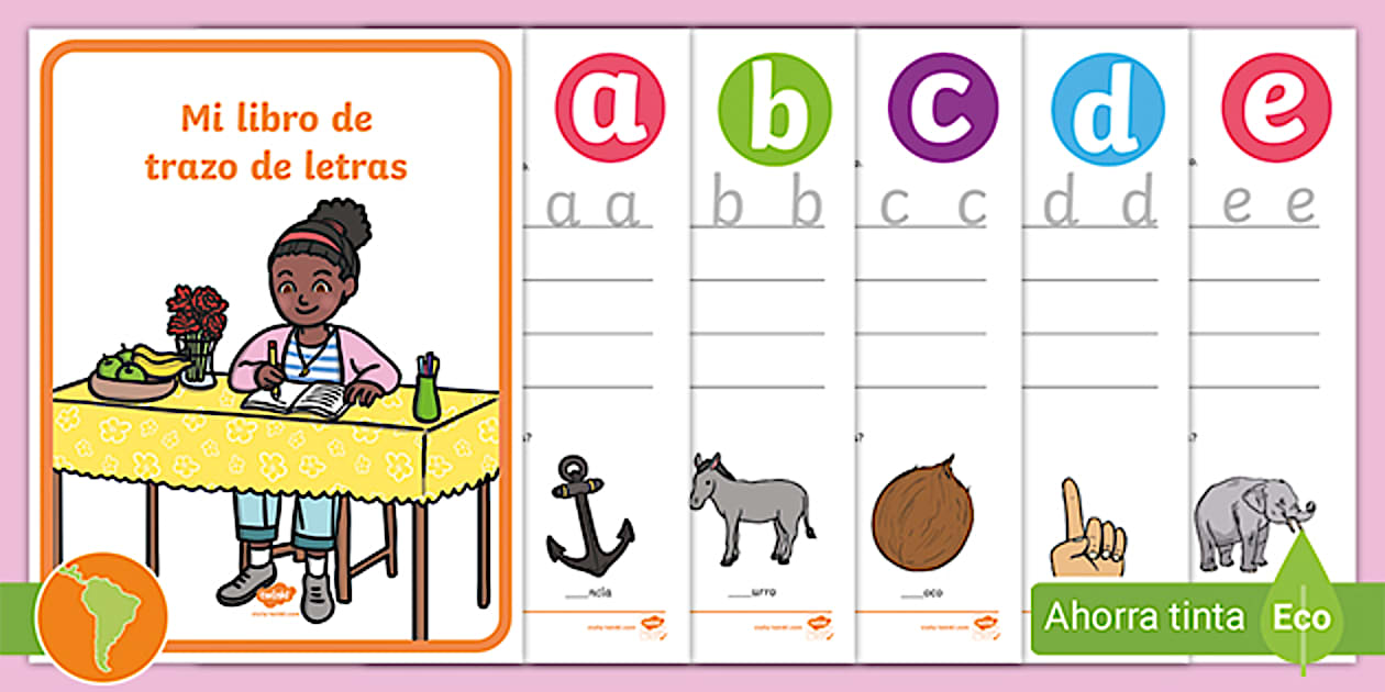 Mi libro de trazo de letras- Guía de trabajo - Twinkl