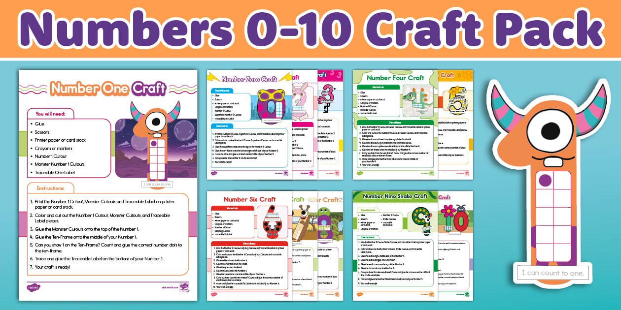 Numbers 0-10 Craft Pack