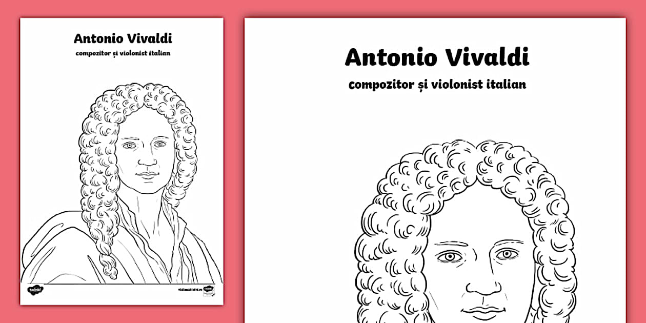 Antonio Vivaldi – Desen de colorat (teacher made) - Twinkl