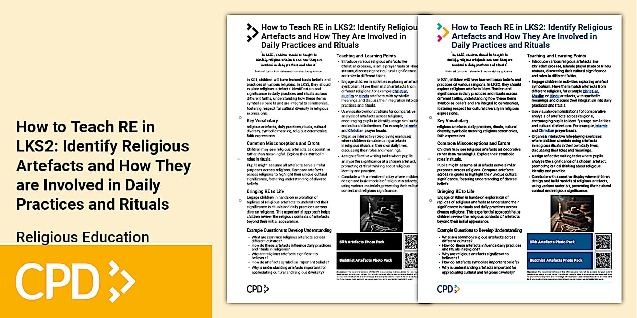 How to Teach RE in LKS2: Identify Religious Artefacts and How They Are