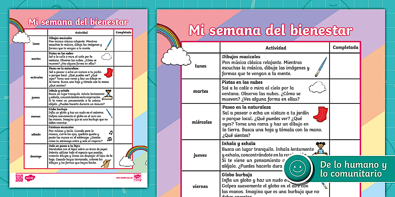 Actividades para el bienestar (teacher made) - Twinkl