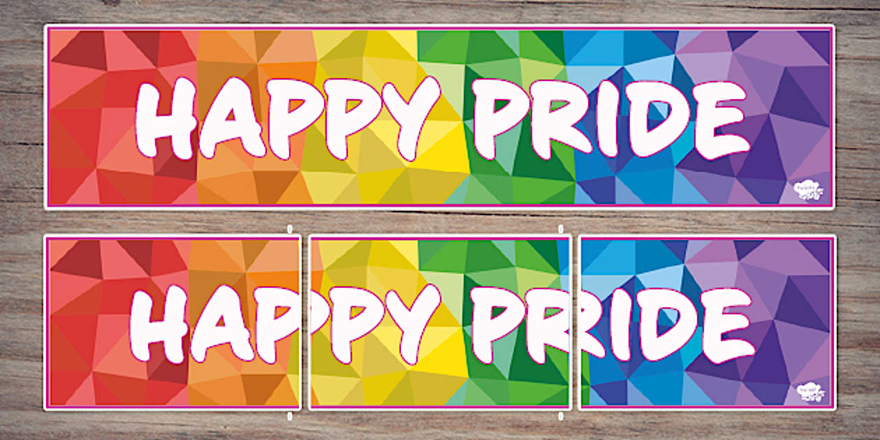 Rainbow Pride Banner (teacher made) - Twinkl