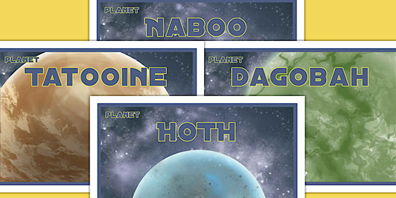 Editable Space Wars Party Planet Posters (teacher made)
