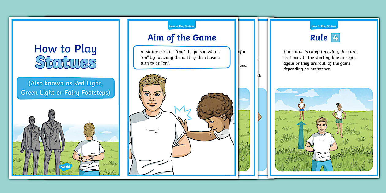 How to Play Statues - Instruction Cards (teacher made)