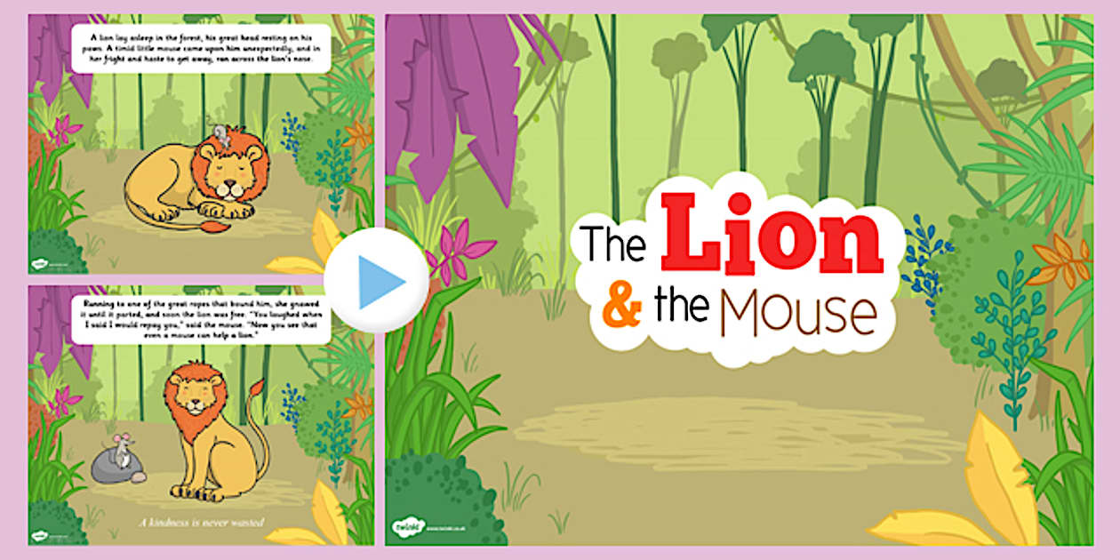 The Lion And The Mouse Story PowerPoint - KS1 Resources