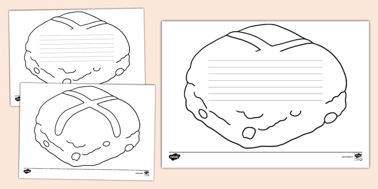 Hot Cross Bun Writing Template - Twinkl Writing