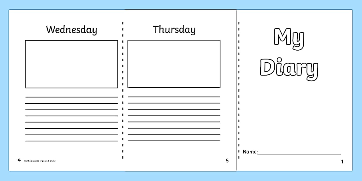 7 Day Diary Writing Planning Template | Learning Materials