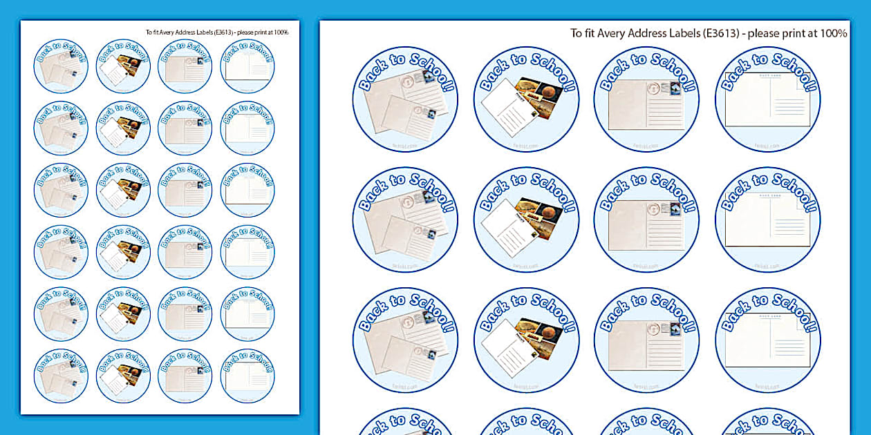 Back to School Postcards Stickers (Teacher-Made) - Twinkl