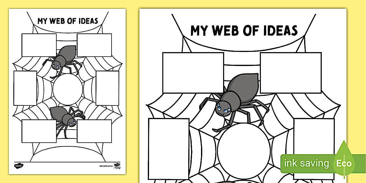 My Web of Ideas Graphic Organiser (teacher made) - Twinkl