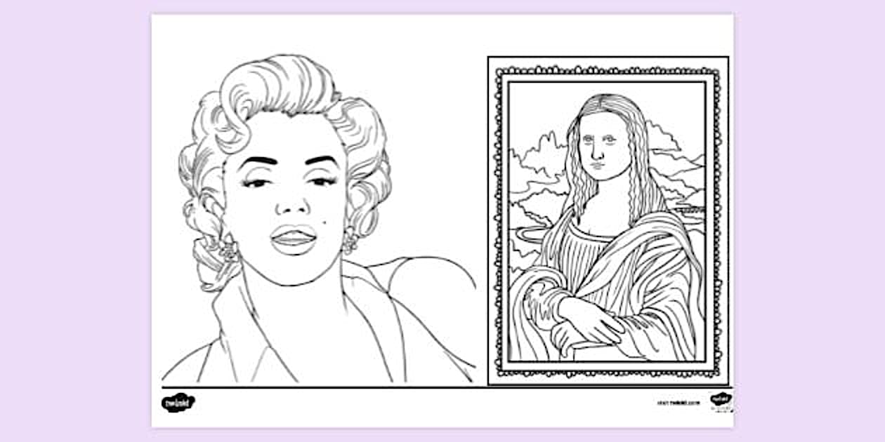 Famous Artists Colouring Page | Colouring Sheets - Twinkl