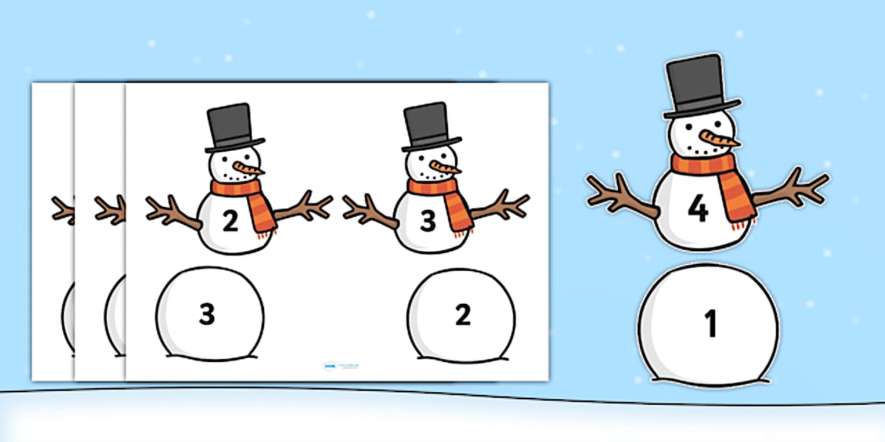 Snowman Number Bonds to Five (teacher made) - Twinkl