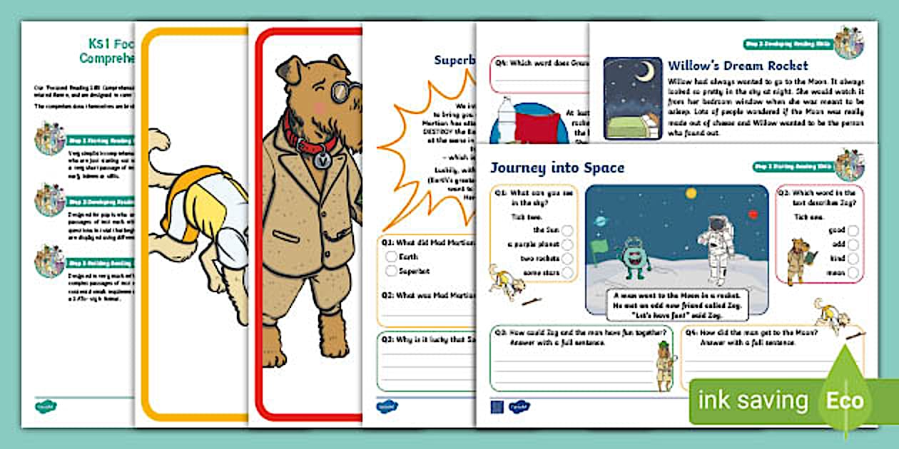 KS1 Journey Into Space: Focused Reading Skills Comprehension Pack