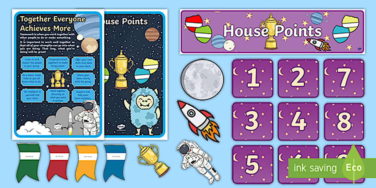 Space House Points Display Pack - Twinkl