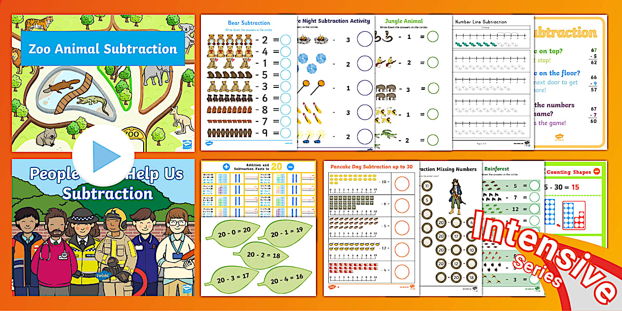 Intensive - Maths - Subtraction (Visual Learning) - Twinkl
