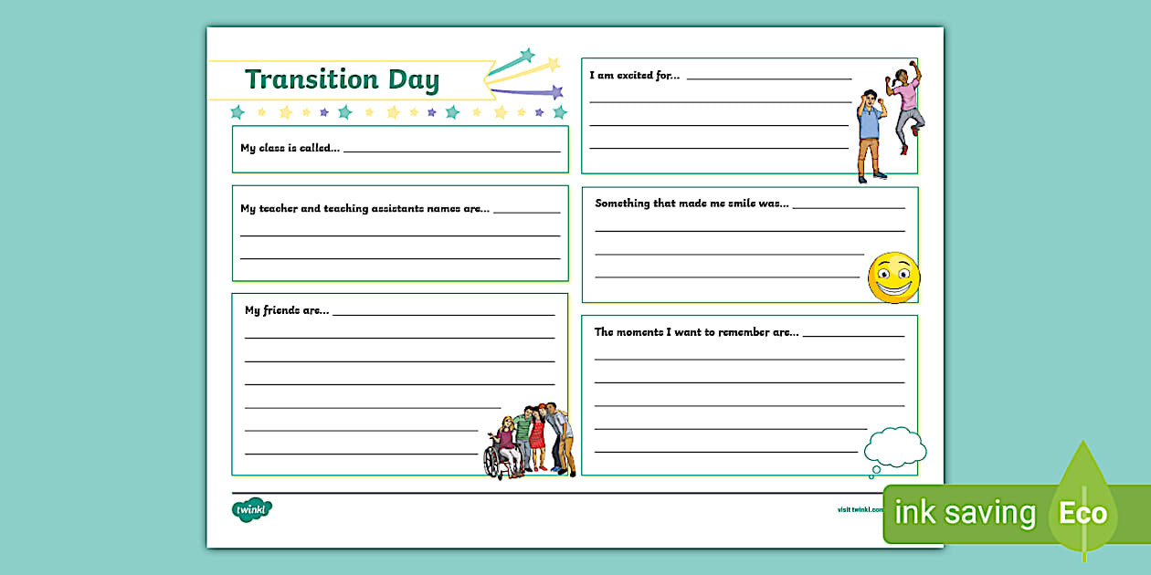 Transition Day Journal Template (teacher made) - Twinkl