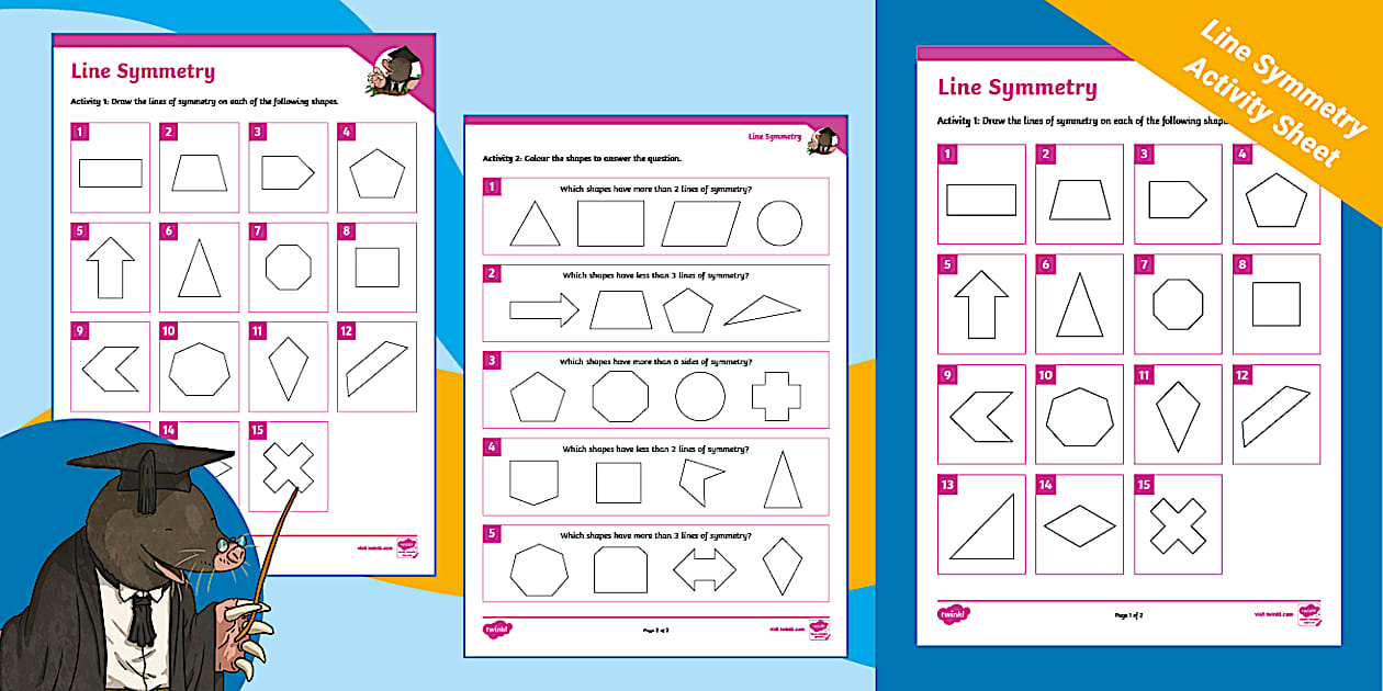 Line Symmetry Activity Sheet