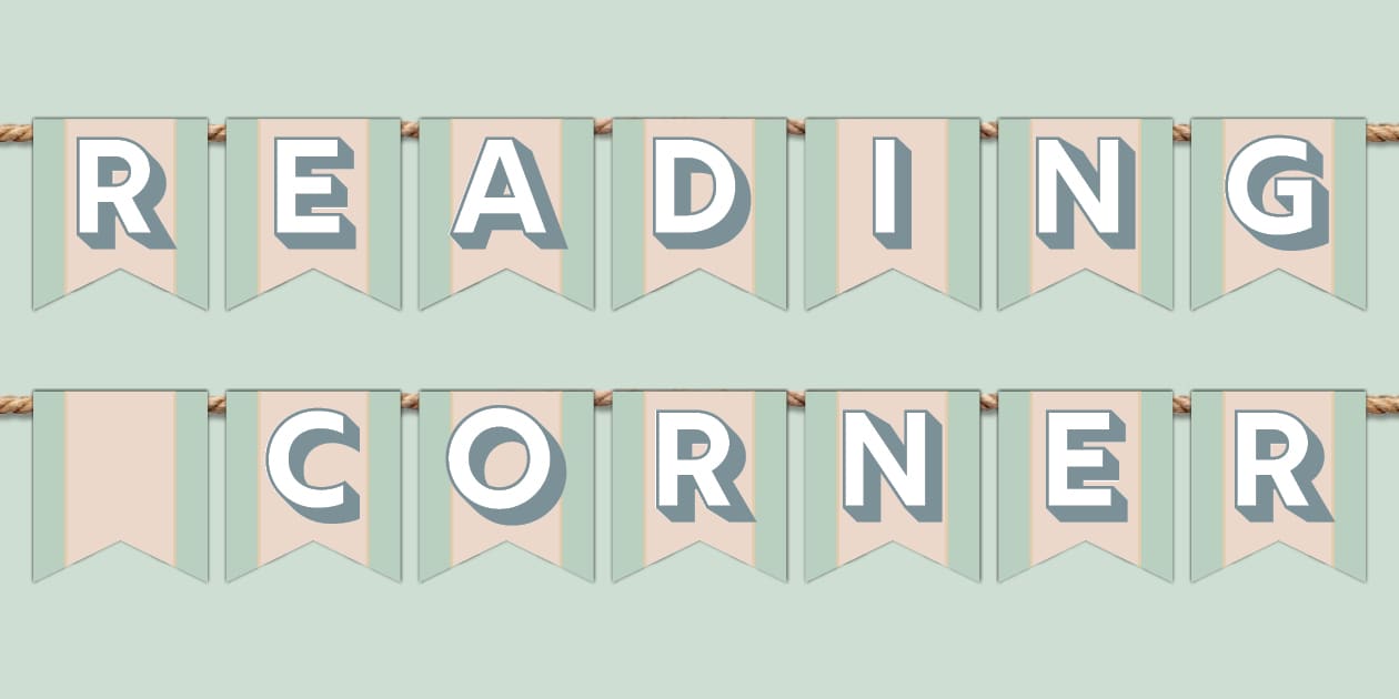3D Effect-Themed Reading Corner Display Bunting - Twinkl