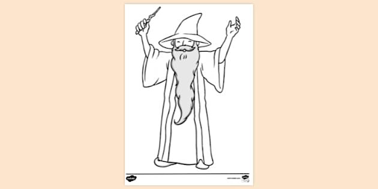 Wizard Colouring | Colouring Sheet (teacher made) - Twinkl