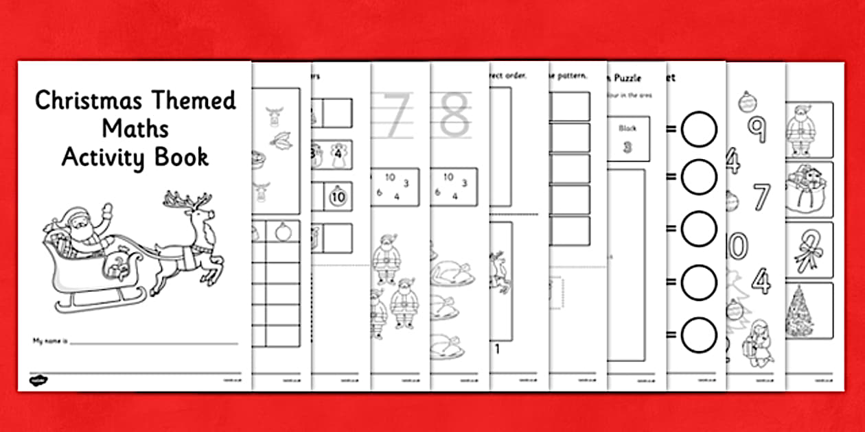 Christmas Themed Maths Activity Book NZ (teacher made)