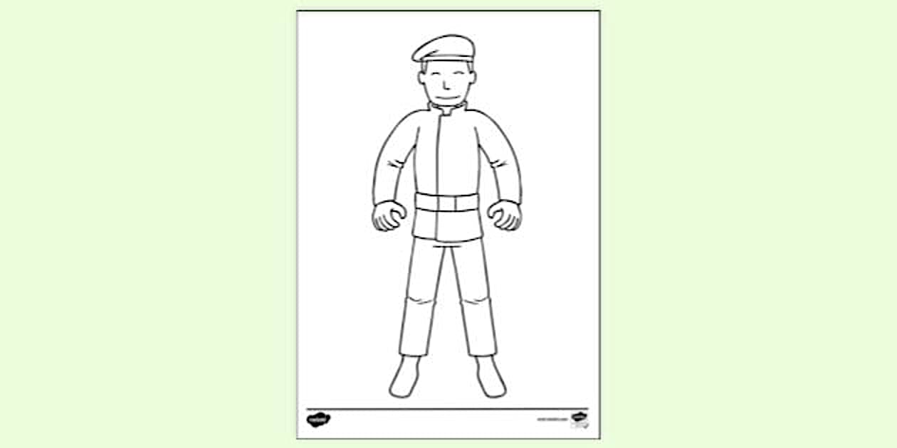 Action Toy Army Commando Colouring Sheet | Colouring Sheets