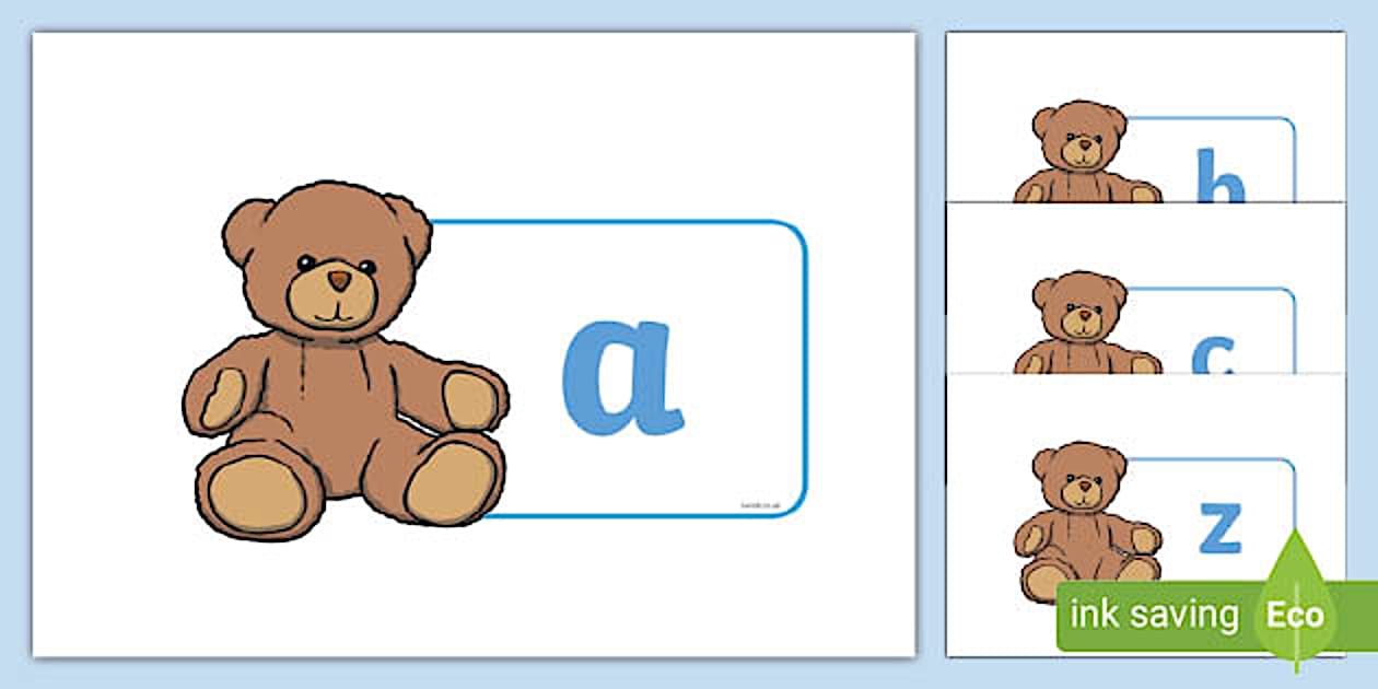 Editable A-Z Alphabet on Teddy Bears (teacher made) - Twinkl