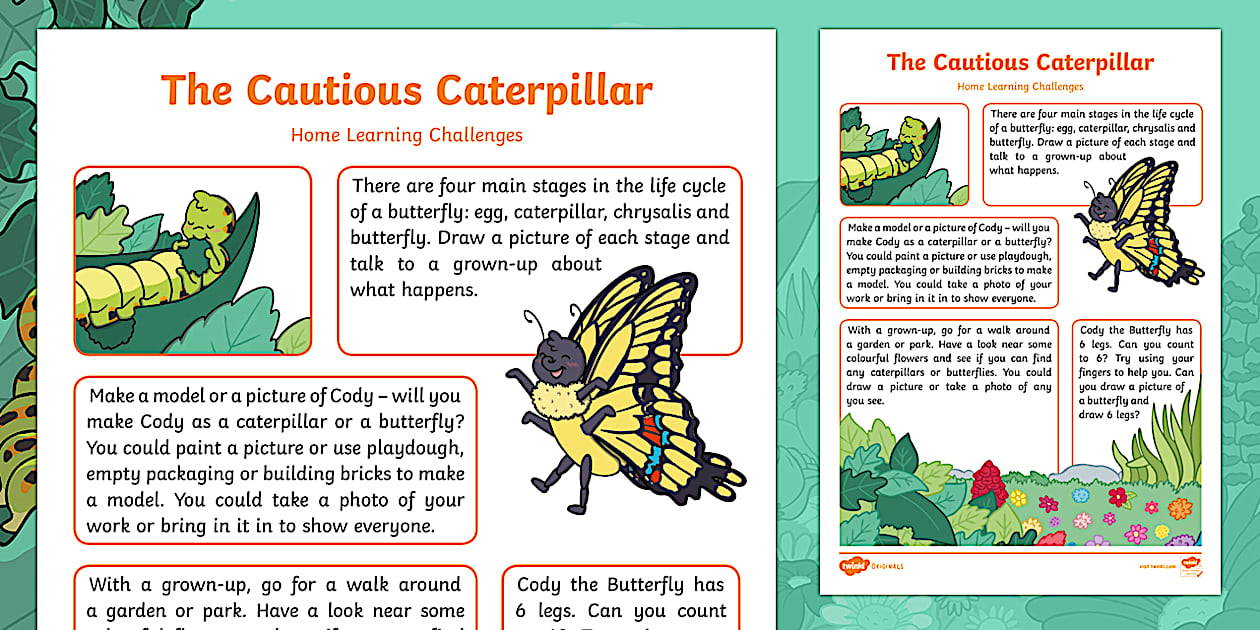 The Cautious Caterpillar Home Learning Challenges Nursery FS1