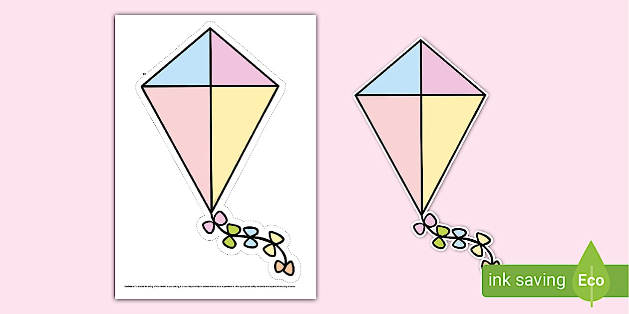 Pastel Kite Display Cut-Out (teacher made) - Twinkl