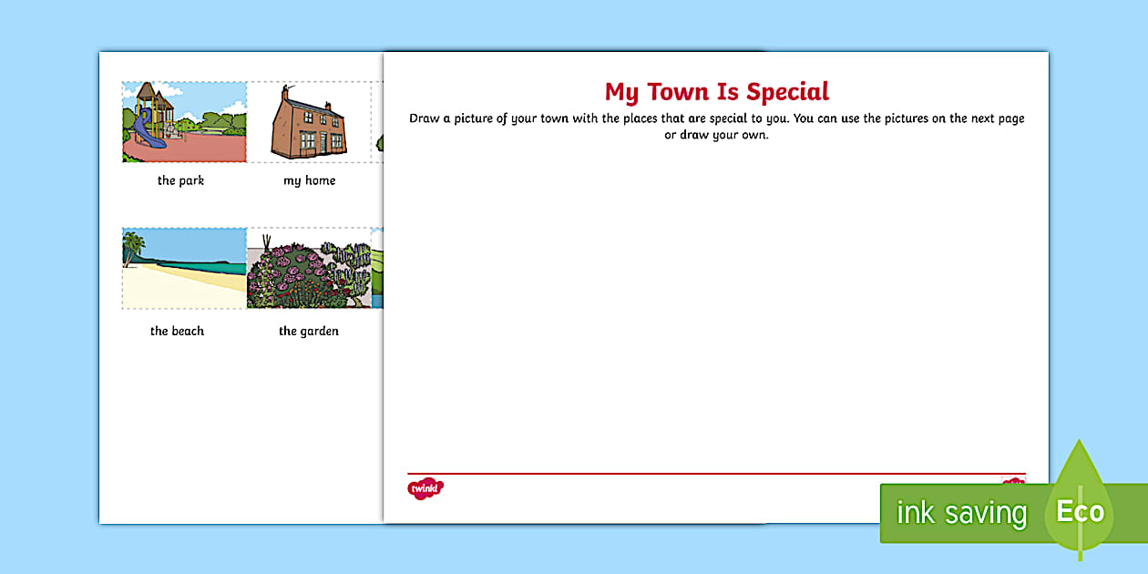 My Town Is Special Worksheet / Worksheet - English-Australia