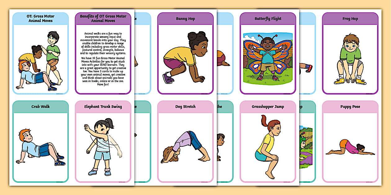 OT Gross Motor Animal Moves (Teacher-Made) - Twinkl