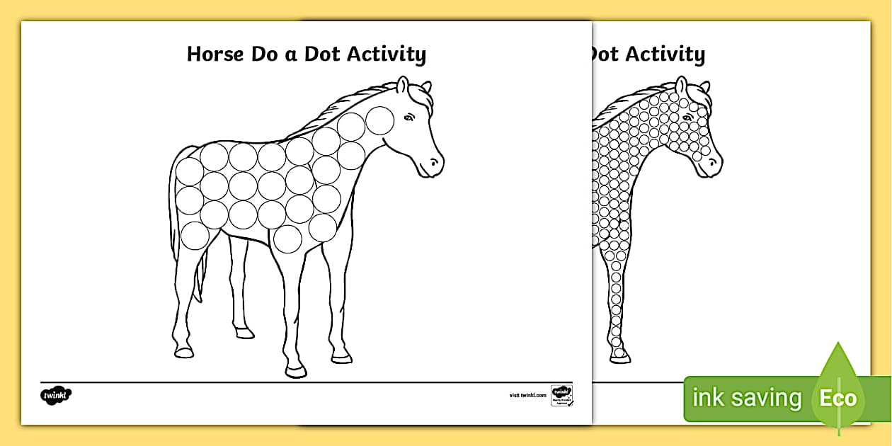 Horse Do a Dot Activity | Twinkl | KS1 (teacher made)