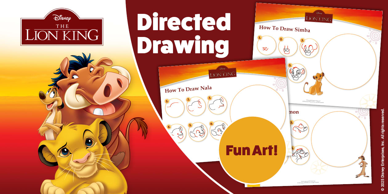 The Lion King: How To Draw Characters Activity