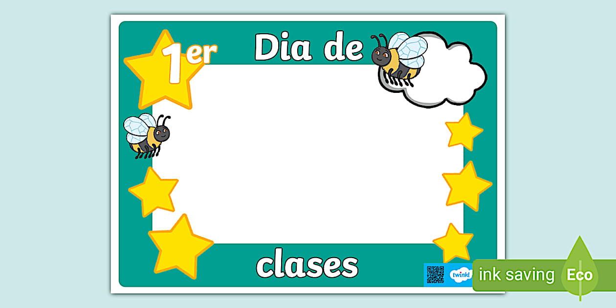 Marco selfie primer día de clases (Teacher-Made) - Twinkl