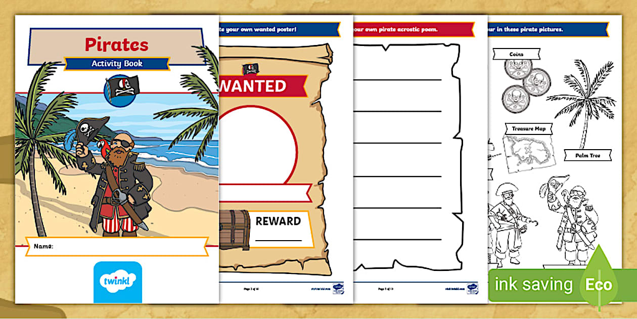 Pirate Themed Activity Book (Teacher-Made) - Twinkl