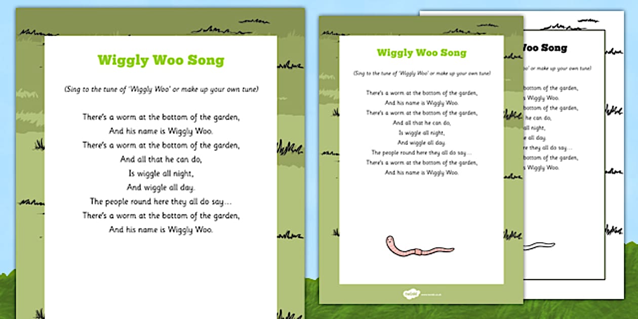 Black and White Wiggly Woo Song (professor feito) - Twinkl