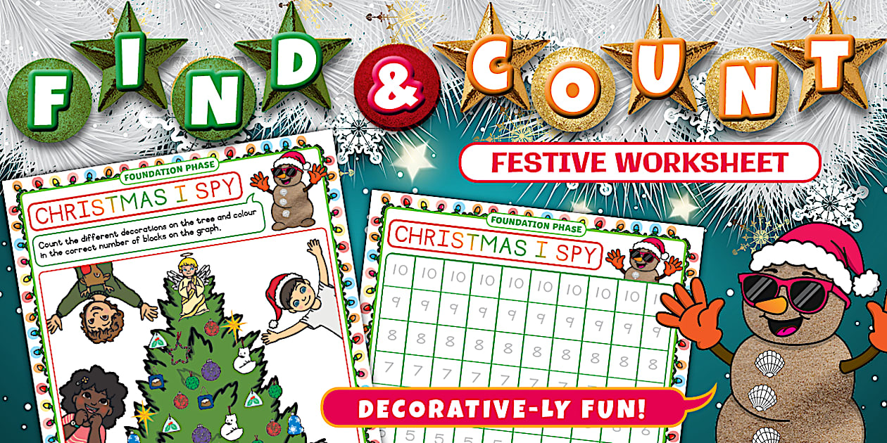 Foundation Phase LS - Term 4 - Christmas- Worksheet: I Spy