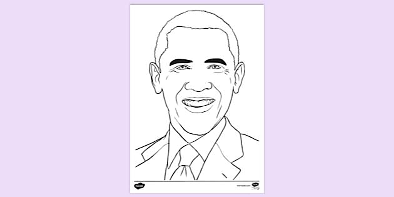 Barack Obama Colouring Sheet | Colouring Sheets | Twinkl