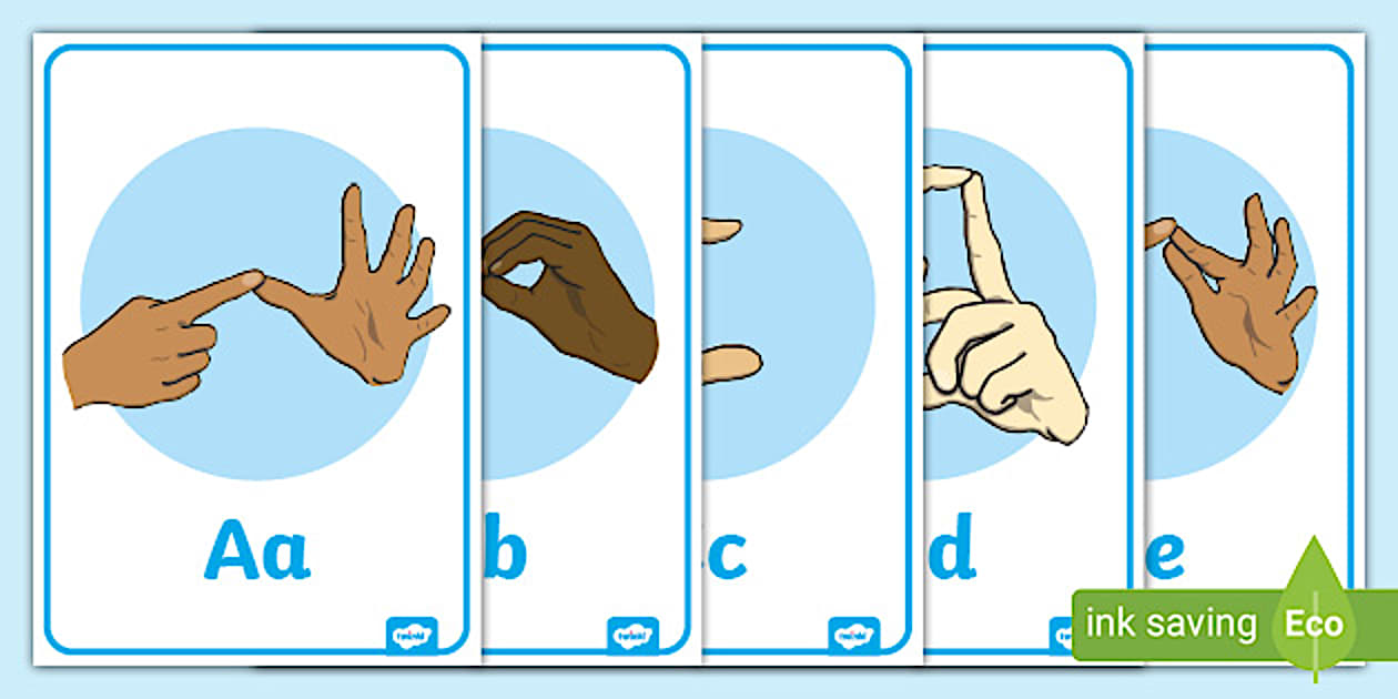 BSL Resources: English Sign Language Alphabet Posters
