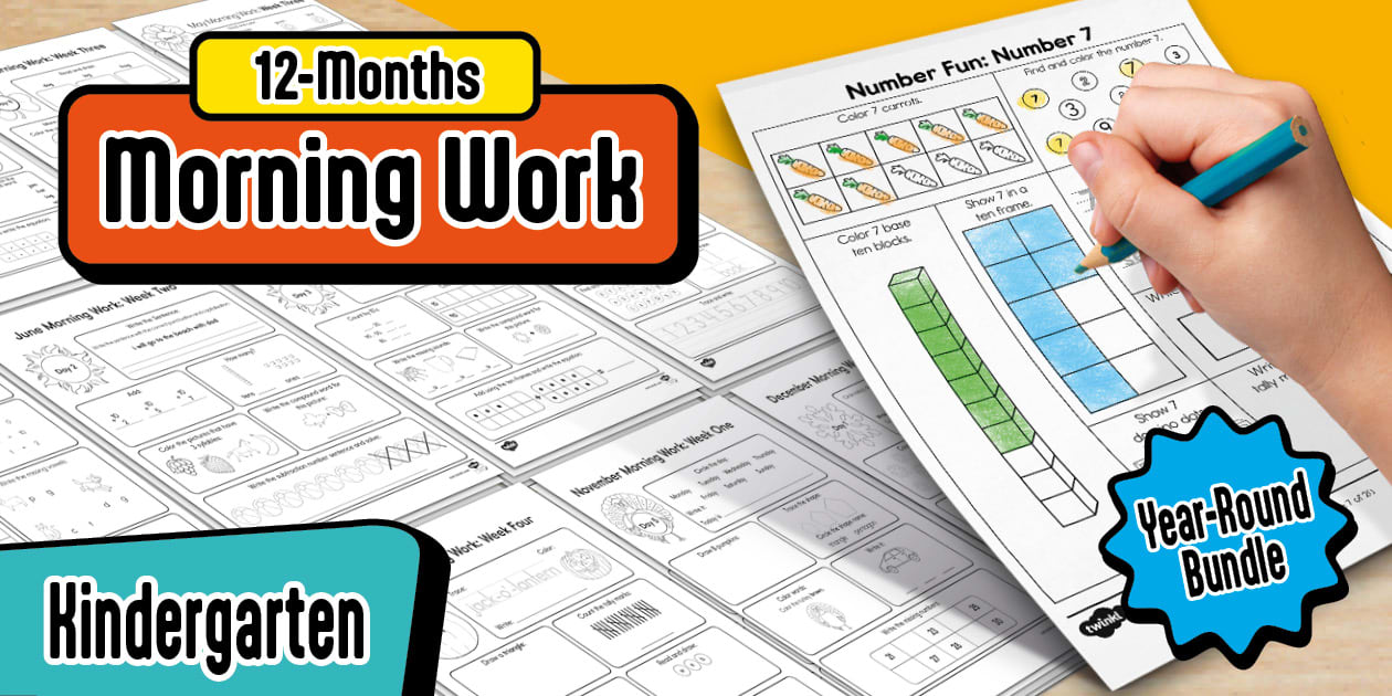 Kindergarten Morning Work | Resource | Twinkl USA - Twinkl