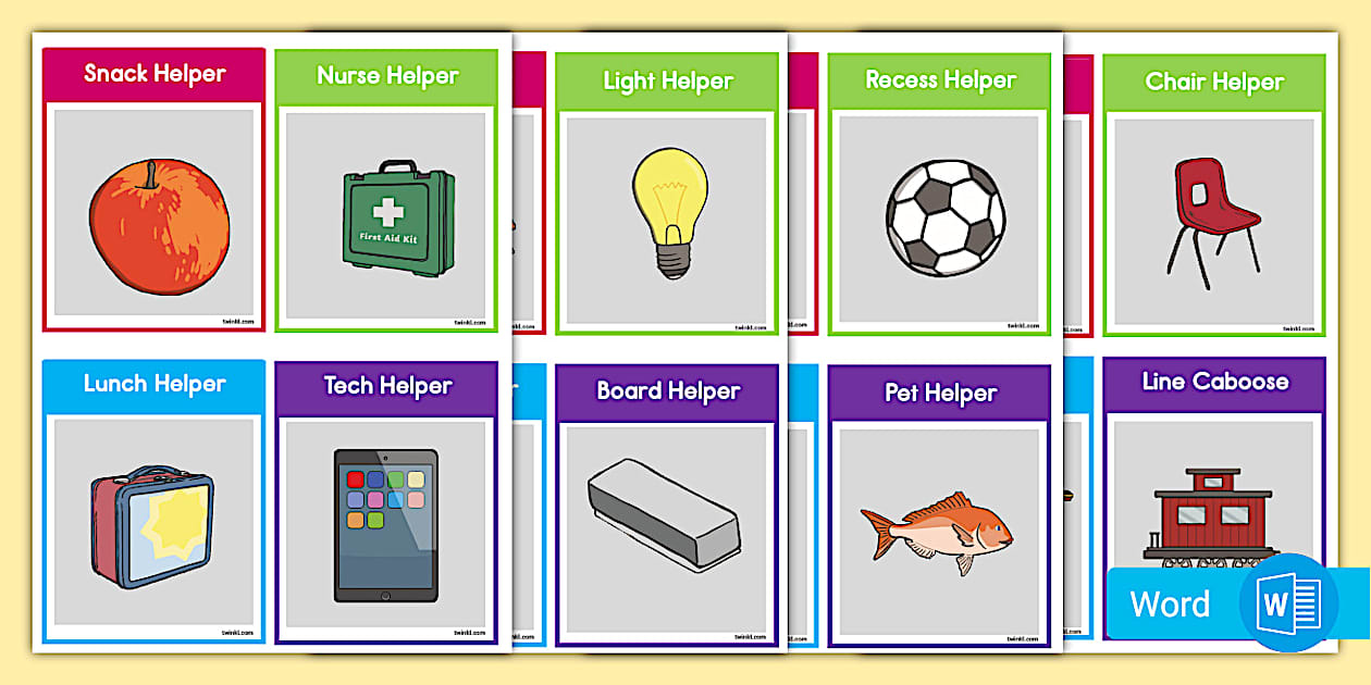 Editable Classroom Jobs | Classroom Management | Twinkl USA