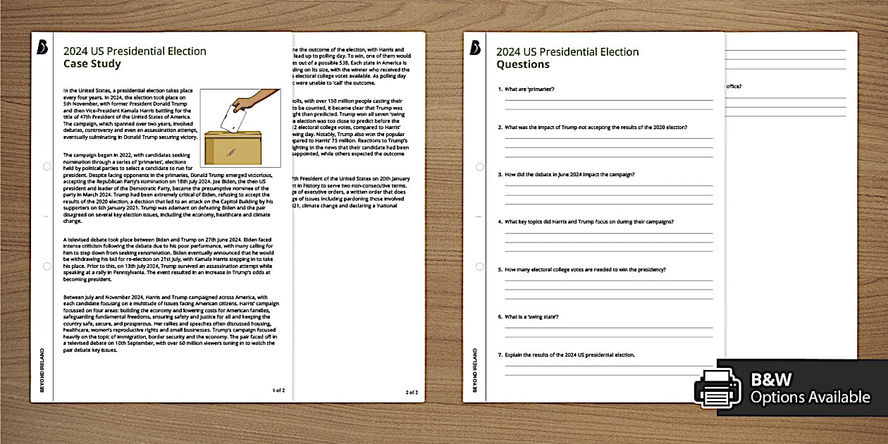 2024 US Presidential Election Case Study - Twinkl