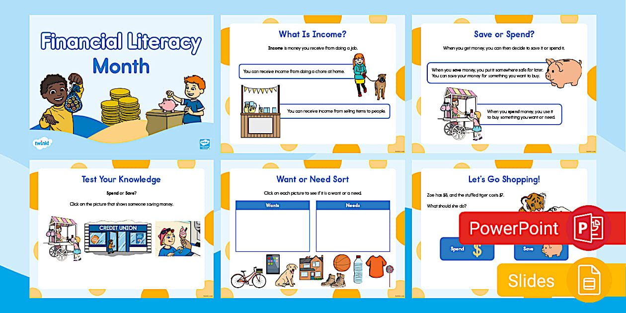 Financial Literacy Month PPT & Google Slides | Twinkl USA
