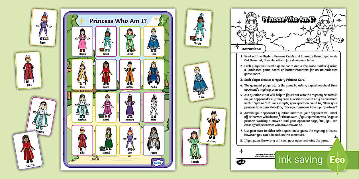 Princess Who Am I? Activity (teacher made) - Twinkl