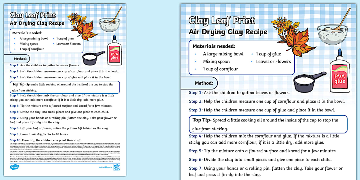 Clay Leaf Print (Teacher-Made) - Twinkl