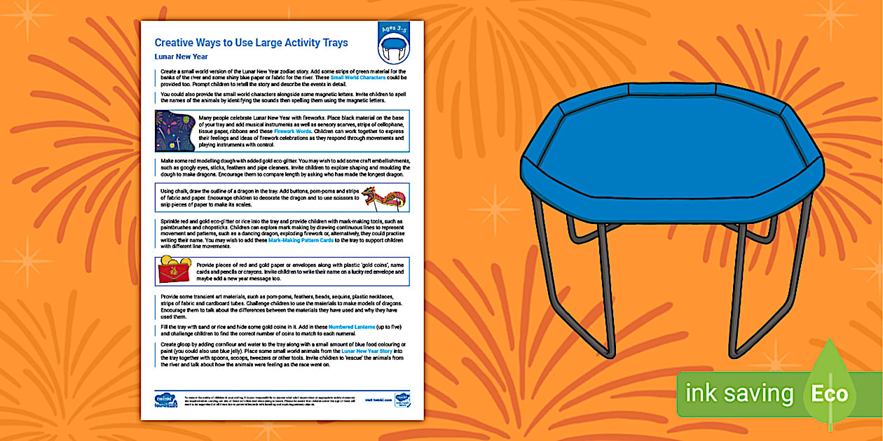 EYFS Ages 3-5 Large Activity Trays: Lunar New Year | Twinkl