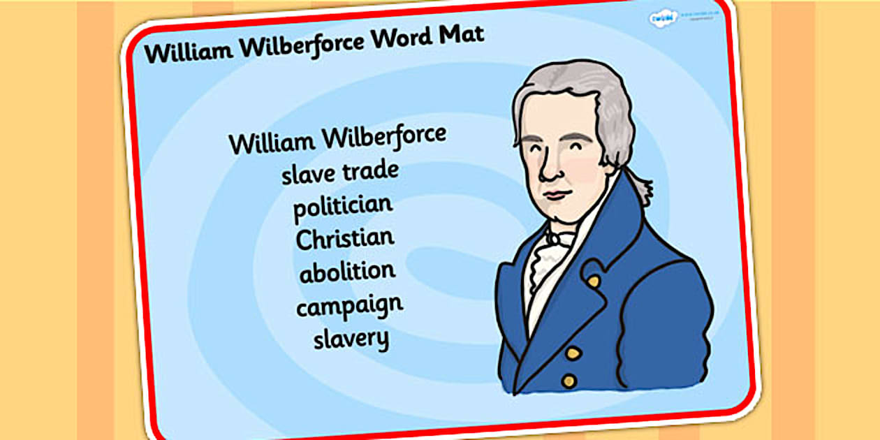 Cursive William Wilberforce Word Mat (teacher made) - Twinkl