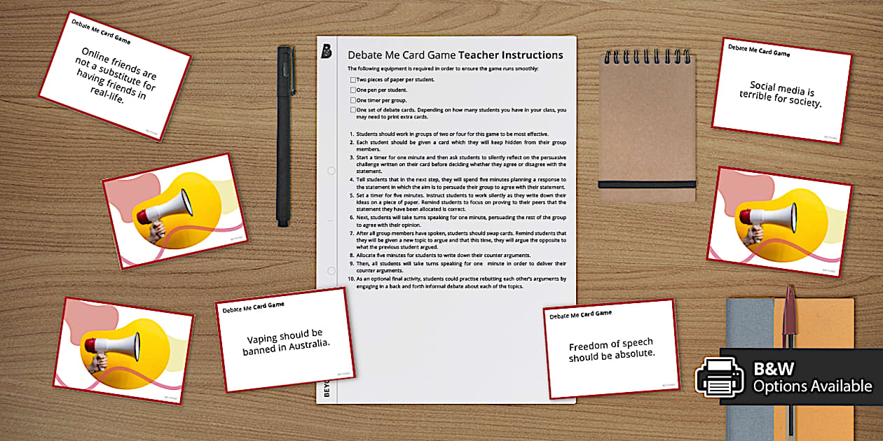 Debate Me Card Game (teacher made) - Twinkl
