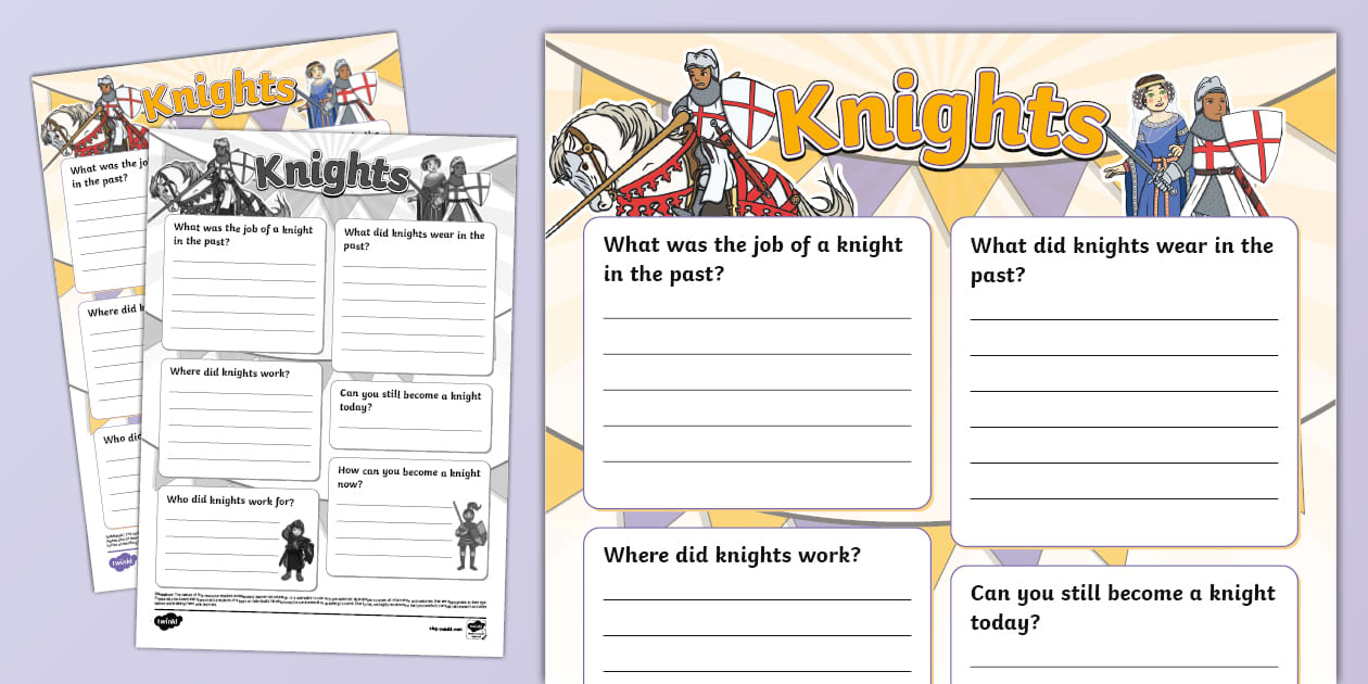 Knights KS1 Fact File Template - Twinkl History - Twinkl