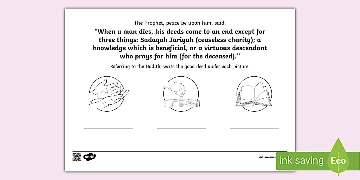 The Three Continuing Deeds After Death Hadith Activity*