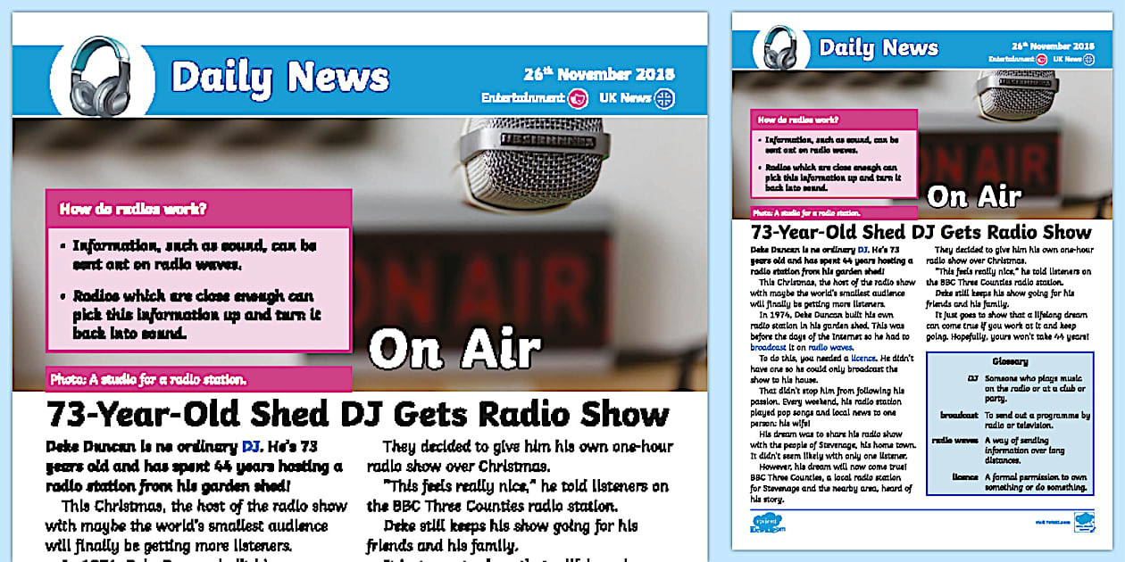 LKS2 Shed DJ Daily News Story